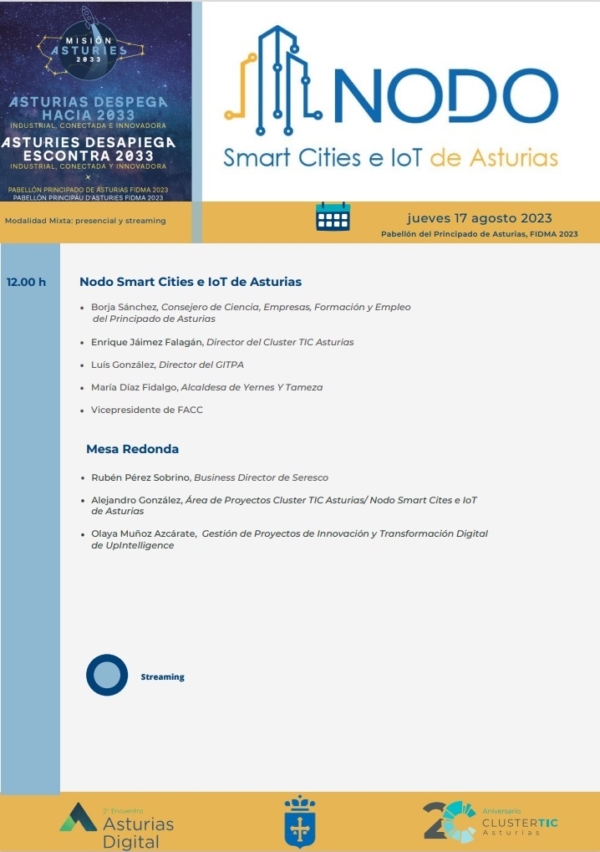 Nodo Smart Cities e IoT de Asturias – Cluster TIC Asturias